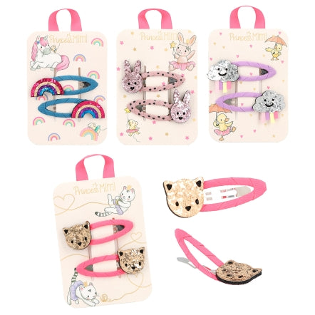 Princess Mimi Hair Clips Glitter 2pk asst – Toy Corner