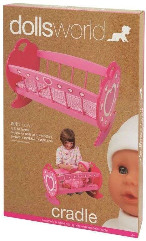 Dolls World Wooden Cradle – Toy Corner